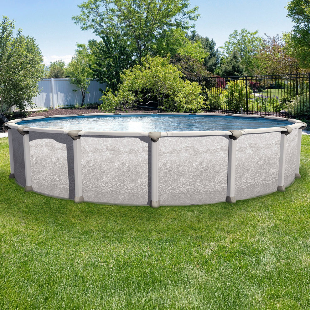 30' Round Magnus 54" Above Ground Pool Kit – Durable Steel Frame – AquaDoc