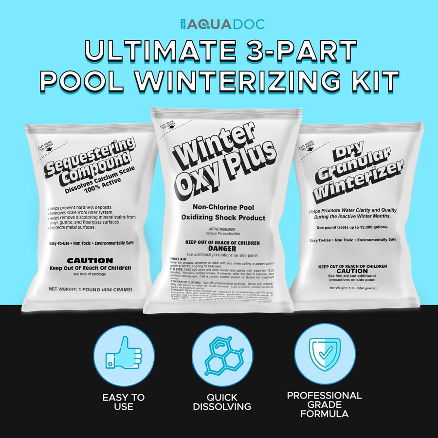 Pool Winterizing Kit - AquaDoc's 3-Part Pool Closing Solution