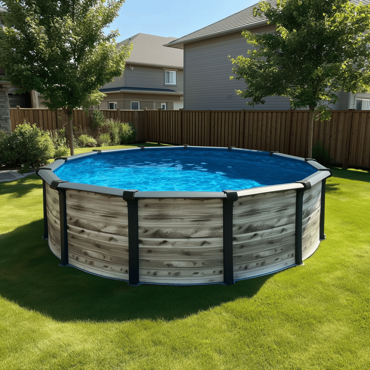 Citadel Rockley 15' Round 54" Pool Kit | Resin Frame Above Ground Pool ...