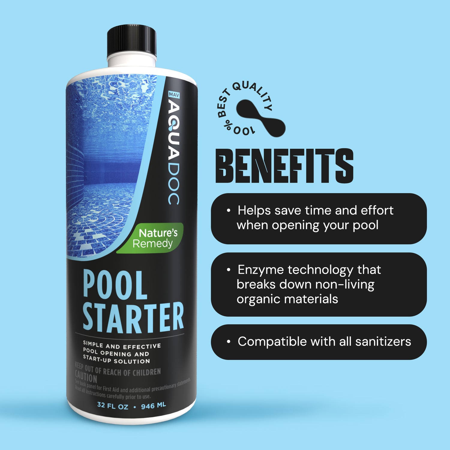 Effortless Pool Opening with AquaDoc's All-in-one Pool Starter Kit