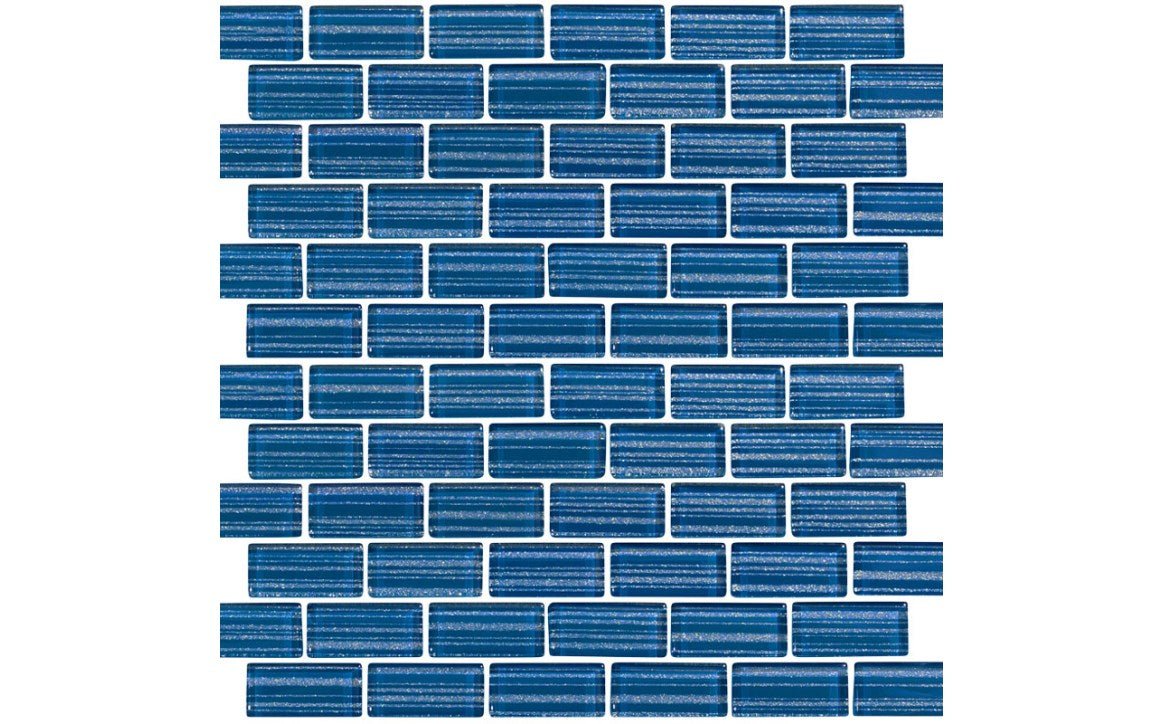 NPT Parallax Blue Glass Pool Tile 1x2 - Sparkling Modern Pool Finish ...